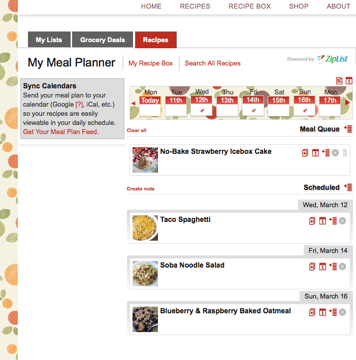 New Feature: Recipe Box, Shopping List, and Meal Planner